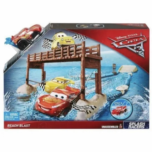 Toys | Mattel Disney Pixar Cars 3 Splash Racers Beach Blast Play Set W ...